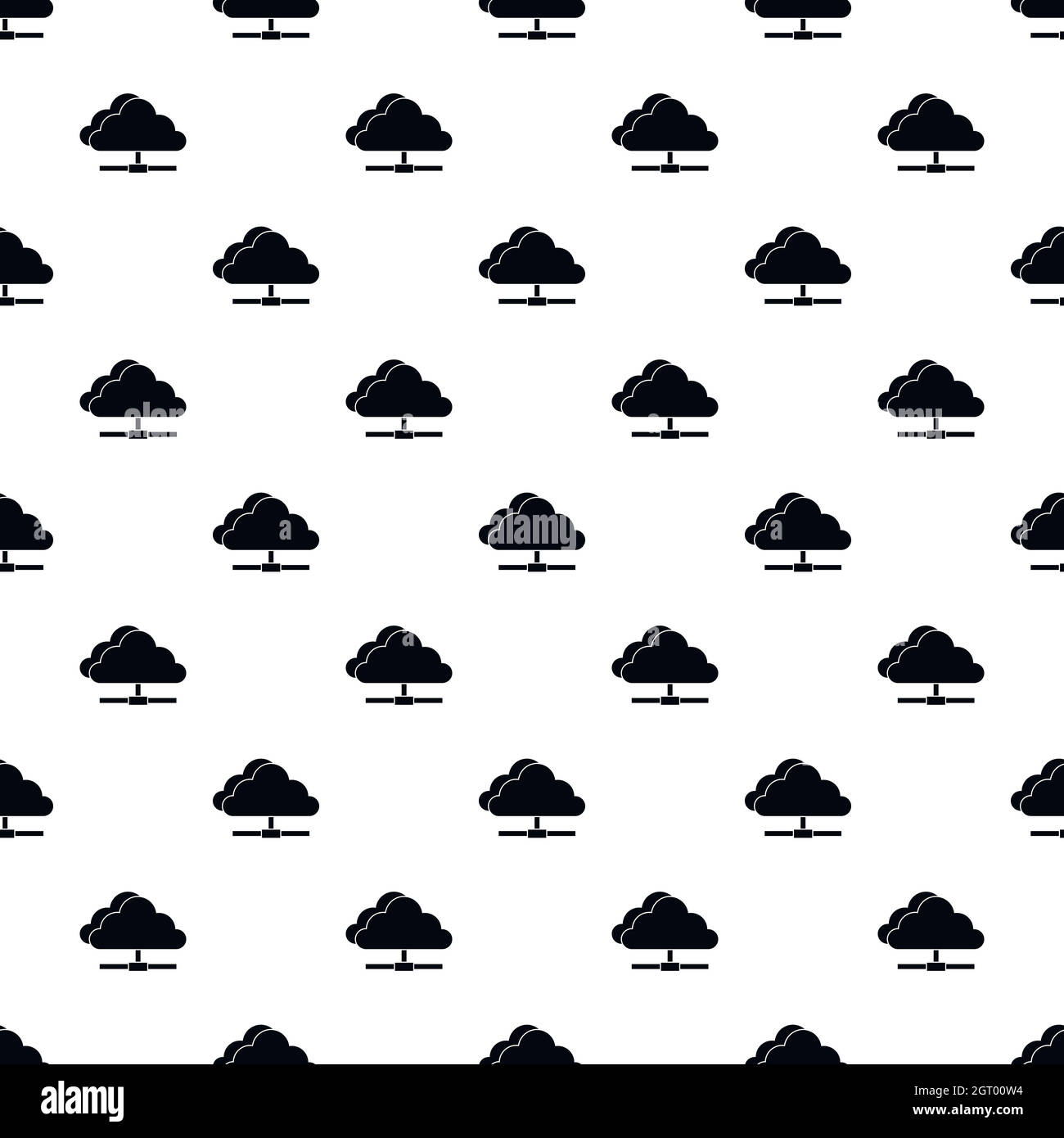 Cloud Computing Connection Pattern Simple Style Stock Vector Image
