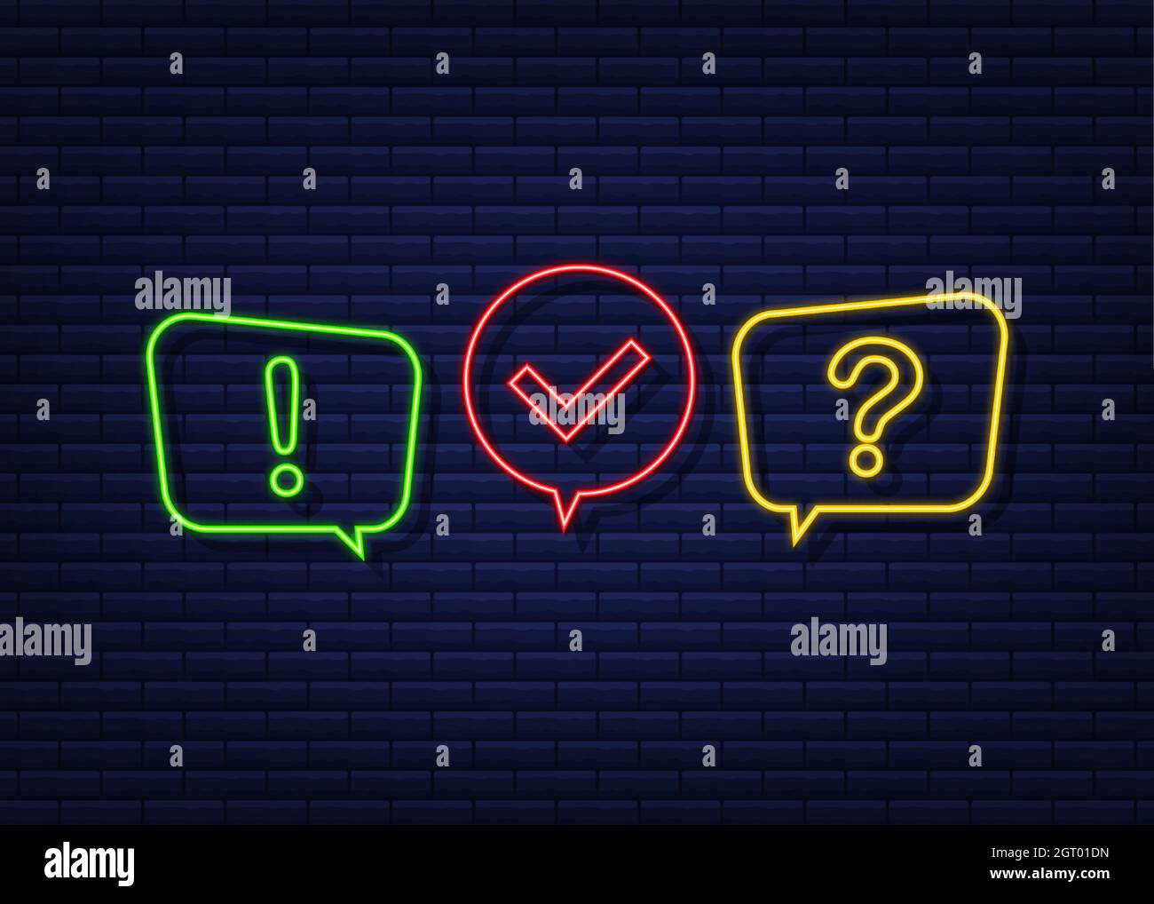 Quiz logo with speech bubble symbols, concept of questionnaire show ...