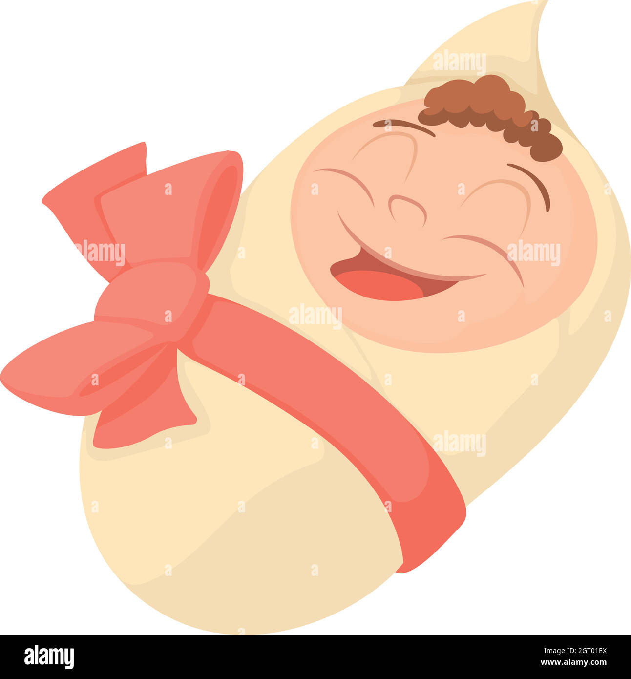 Newborn baby smiling icon, cartoon style Stock Vector Image & Art - Alamy