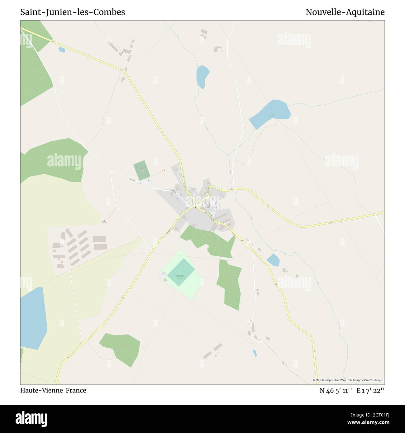 Saint-Junien-les-Combes, Haute-Vienne, France, Nouvelle-Aquitaine, N 46 ...