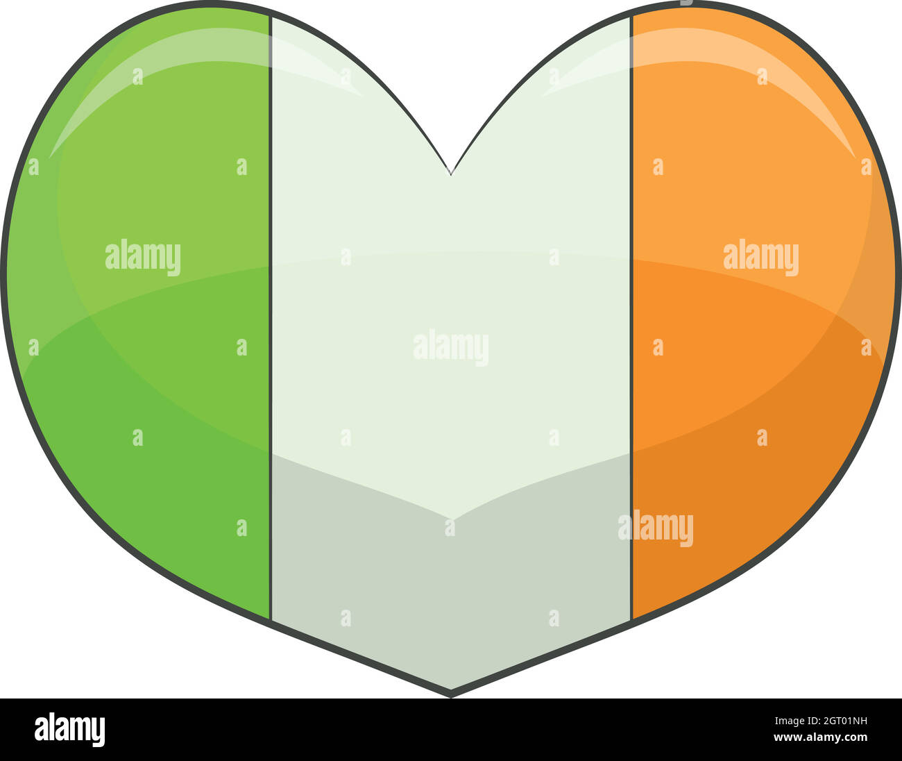 Ireland heart icon, cartoon style Stock Vector Image & Art - Alamy