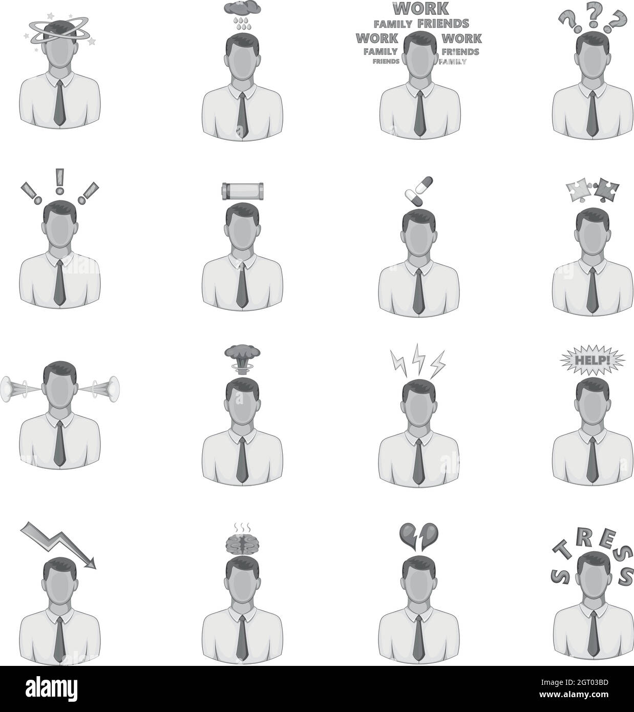 Work load stress Stock Vector Images - Alamy