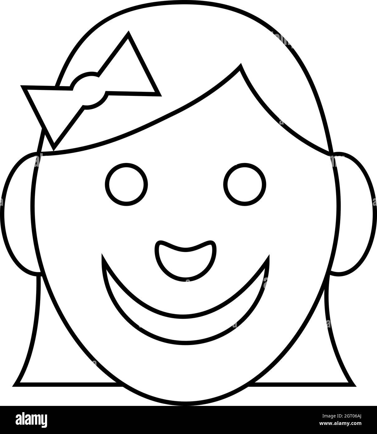 Girl icon, outline style Stock Vector Image & Art - Alamy