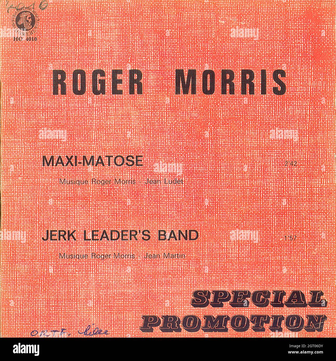 Roger Morris - Maxi-Matose - Jerk leader's band - Vintage Vinyl Record Cover Stock Photo - Alamy
