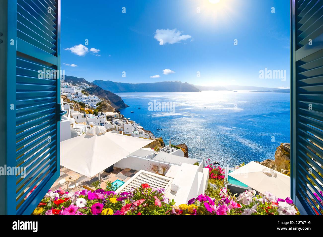Scenic view from window sea hi-res stock photography and images - Alamy