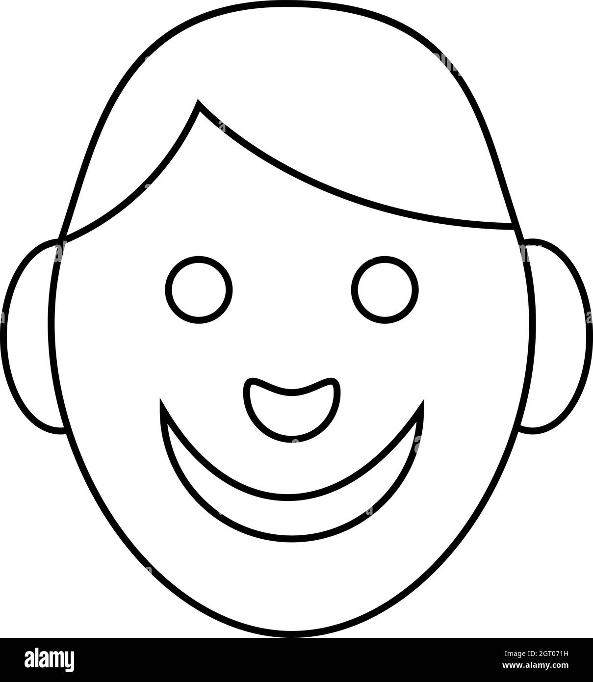 Boy icon, outline style Stock Vector Image & Art - Alamy