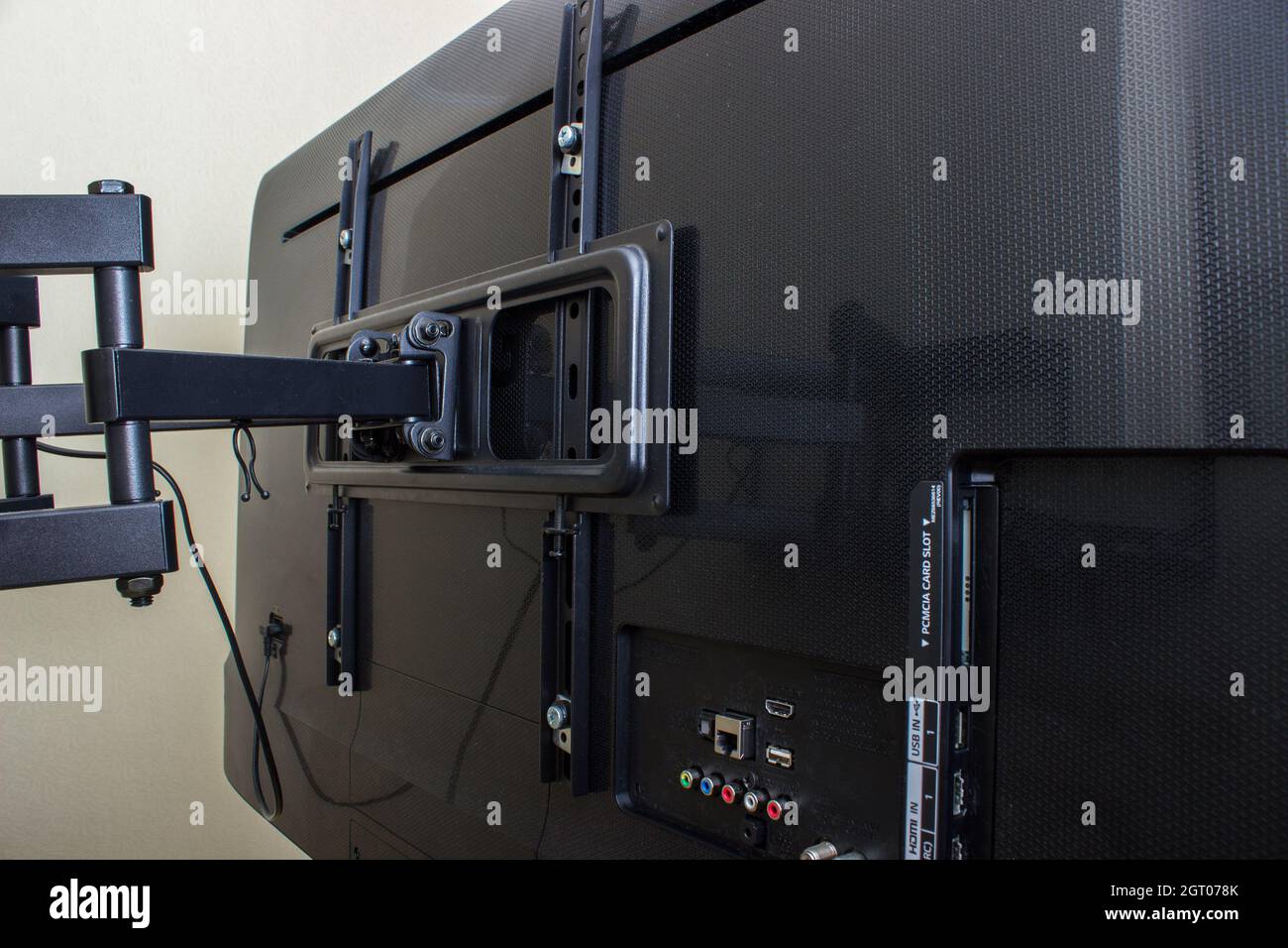 Lcd Display On The Tv Bracket. Swivel Bracket For Tv Stock Photo - Alamy