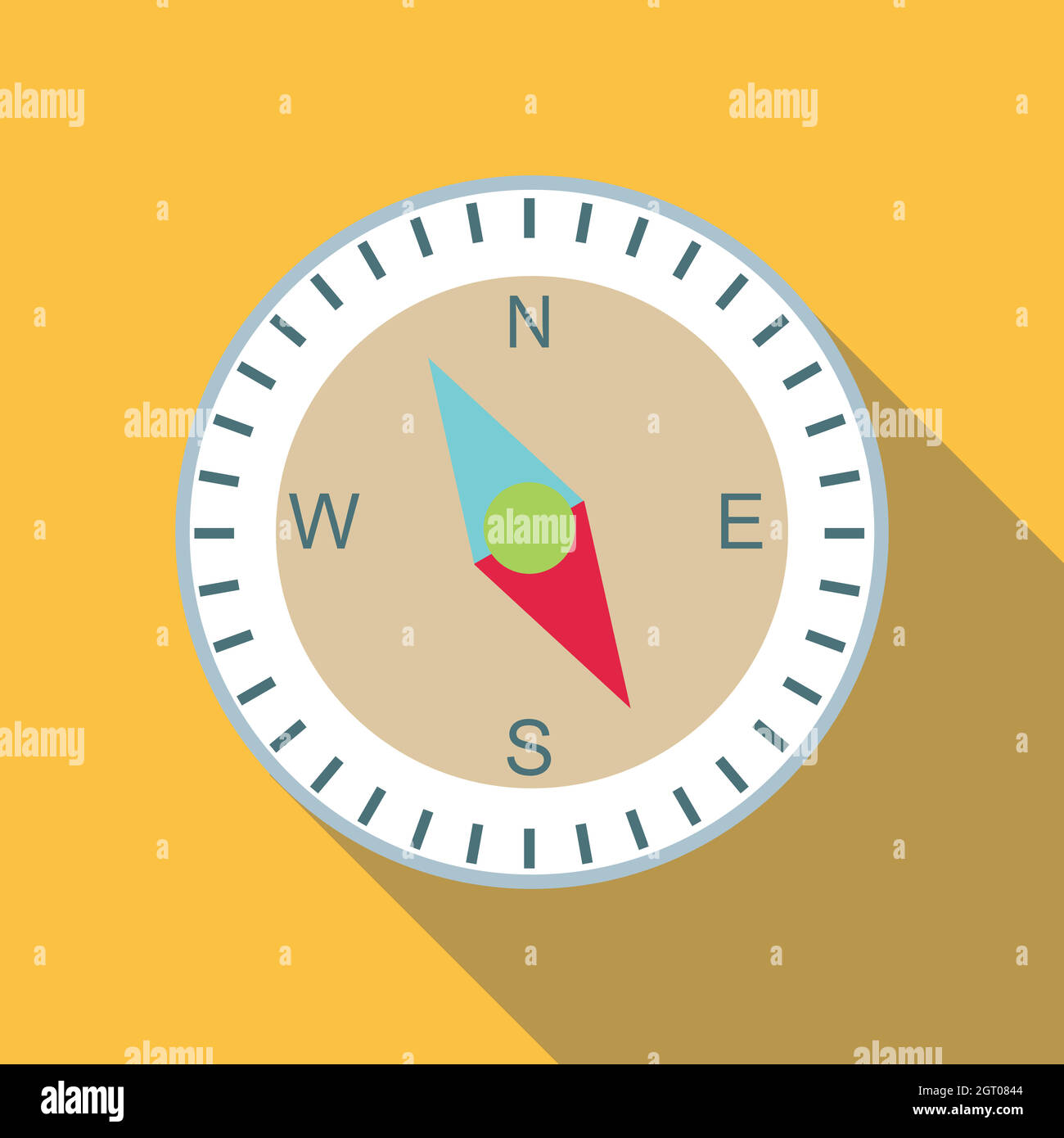 Compass icon, flat style Stock Vector Image & Art - Alamy