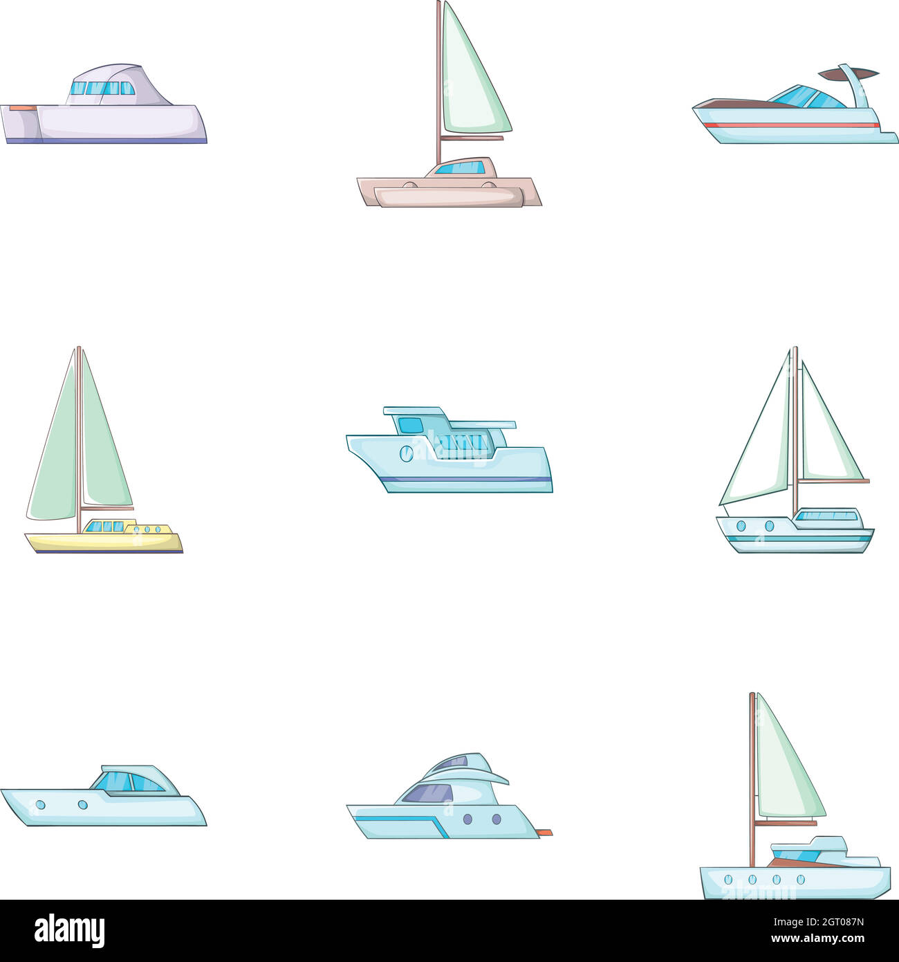 Maritime transport icons set, cartoon style Stock Vector Image & Art ...