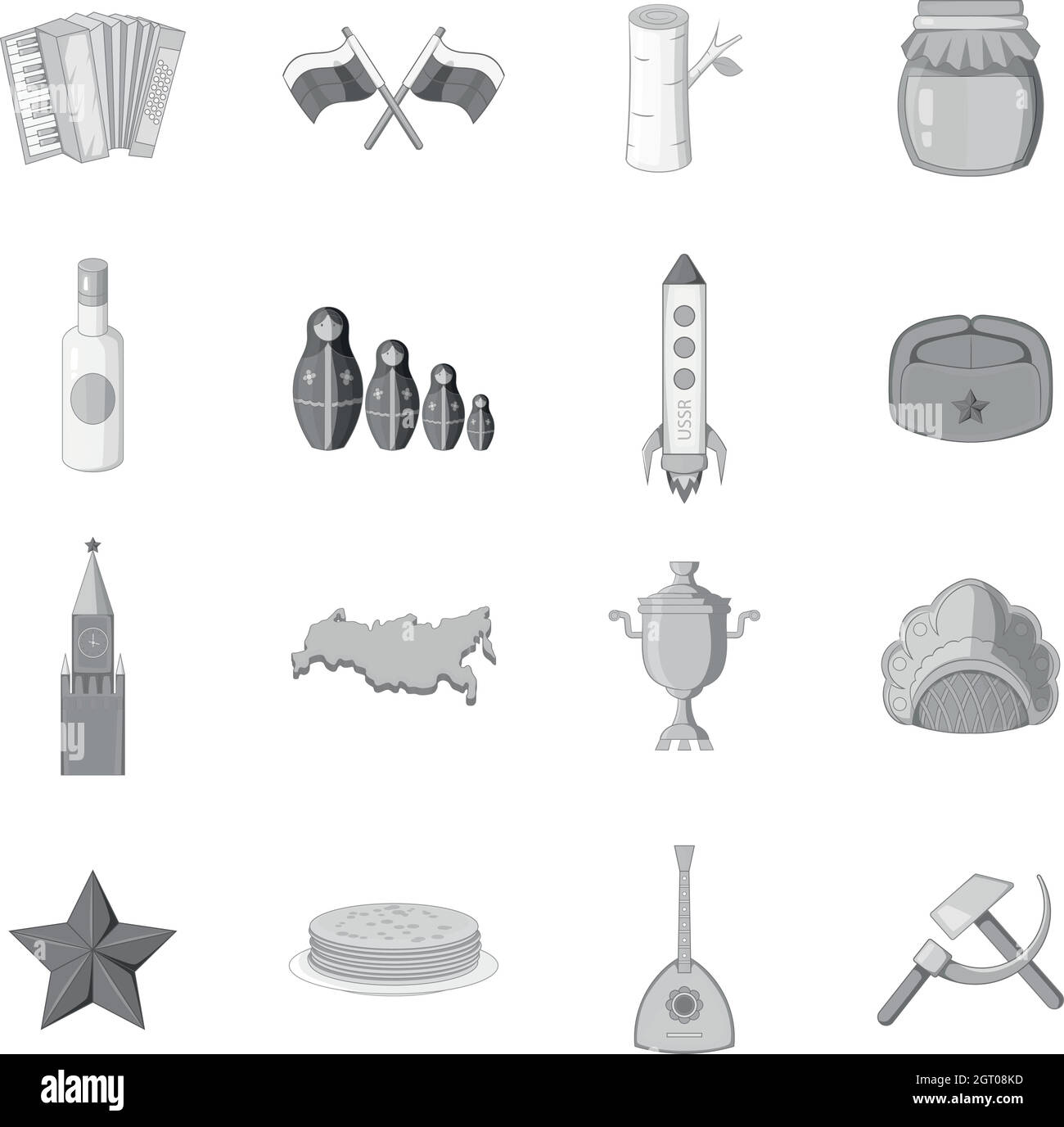 Monochrome pancakes Stock Vector Images - Alamy