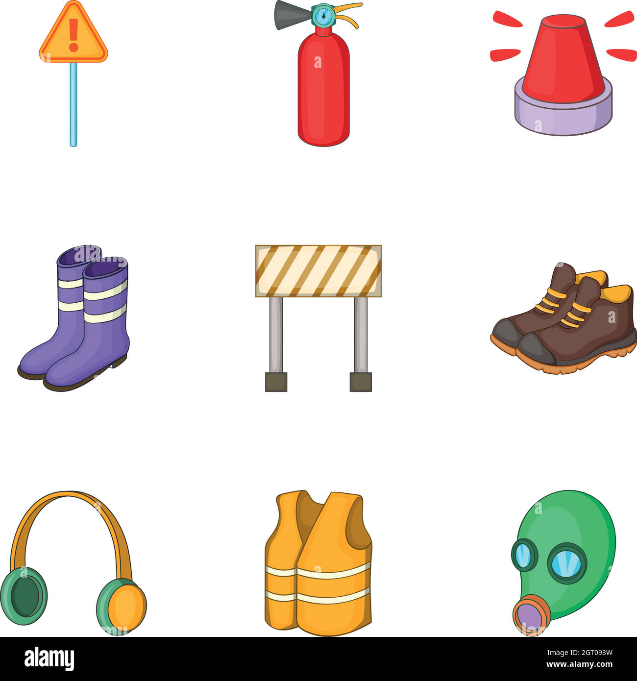 Roadworks icons set, cartoon style Stock Vector Image & Art - Alamy