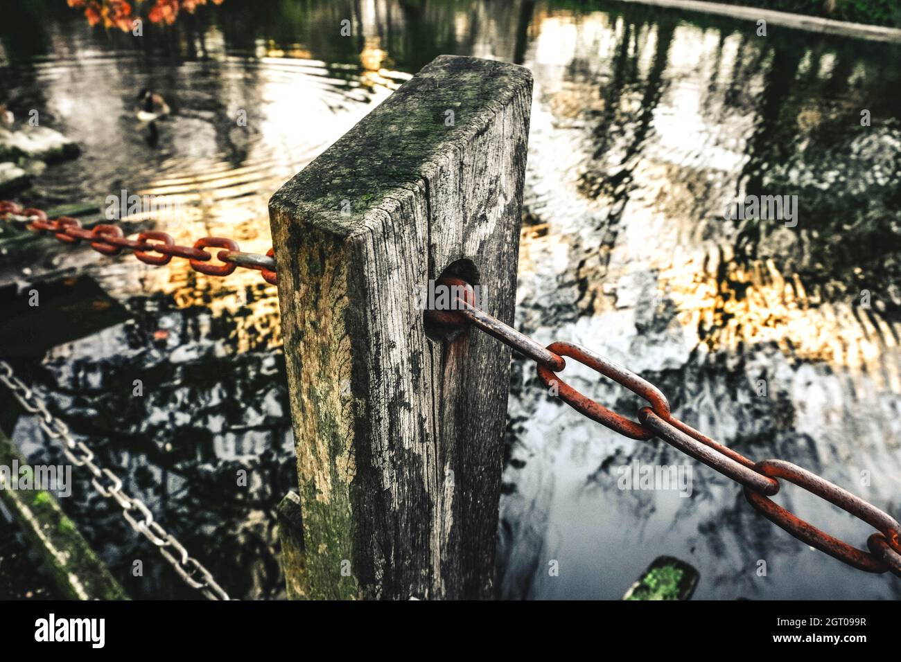 Iron chain railing hi-res stock photography and images - Alamy