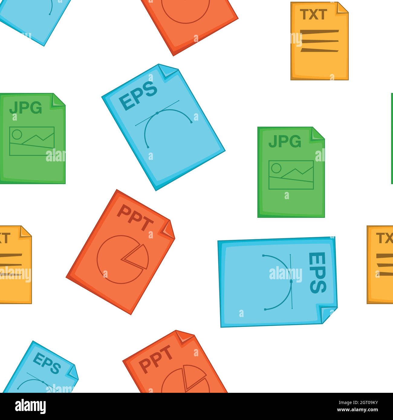 Document types pattern, cartoon style Stock Vector Image & Art - Alamy