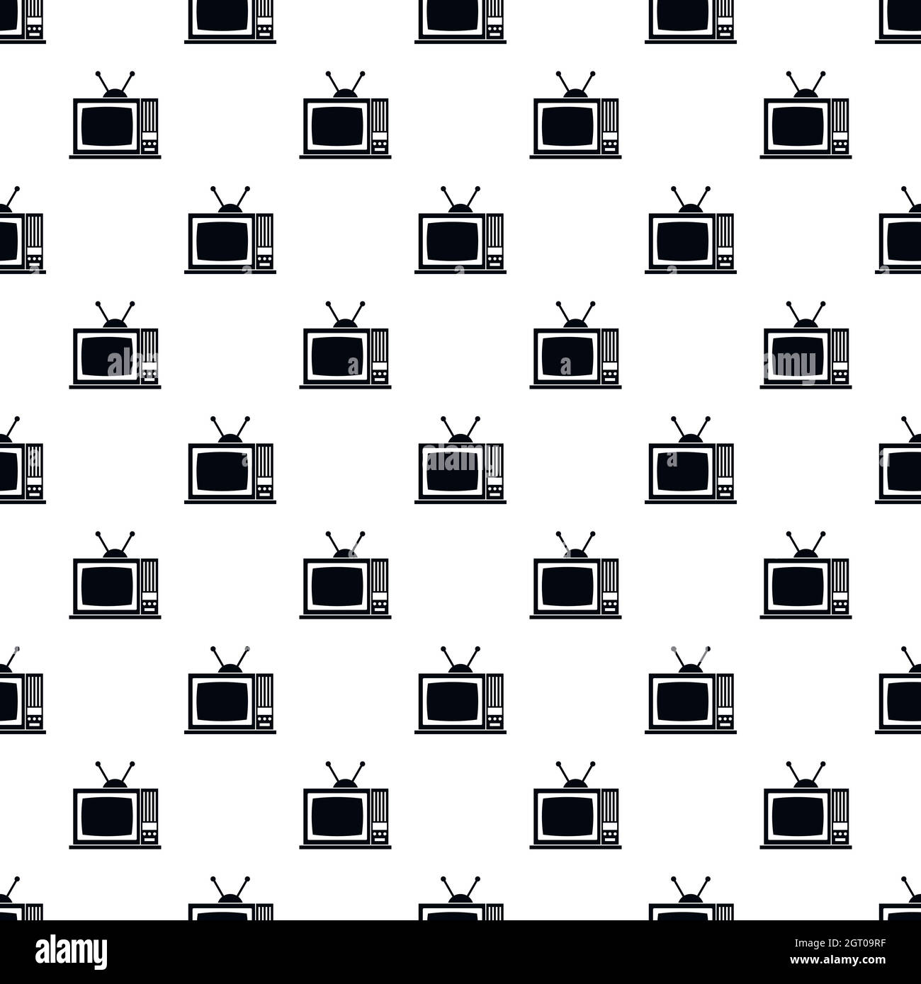 Retro tv pattern simple hi-res stock photography and images - Alamy