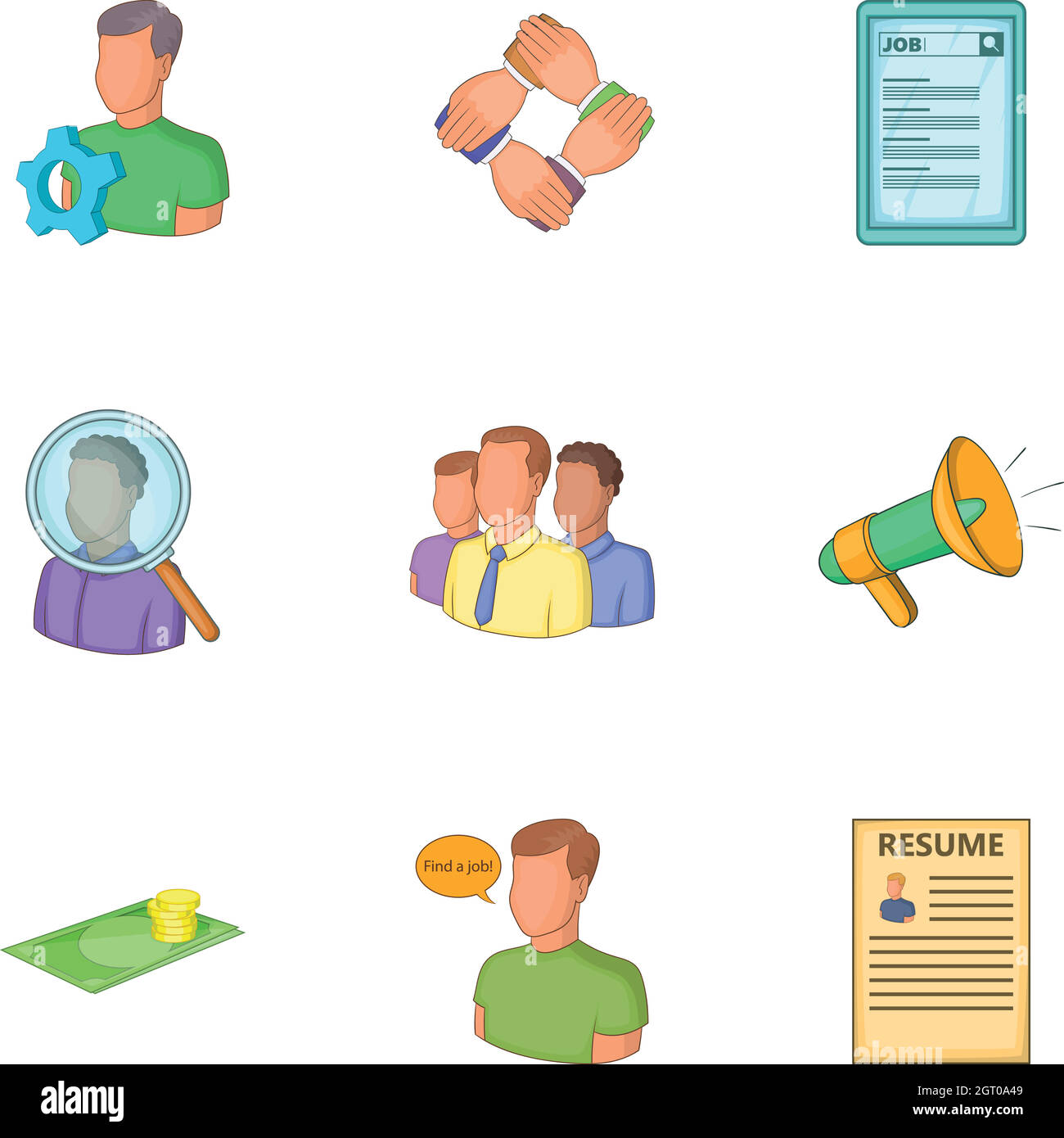 Search solution icons set Cut Out Stock Images & Pictures - Alamy
