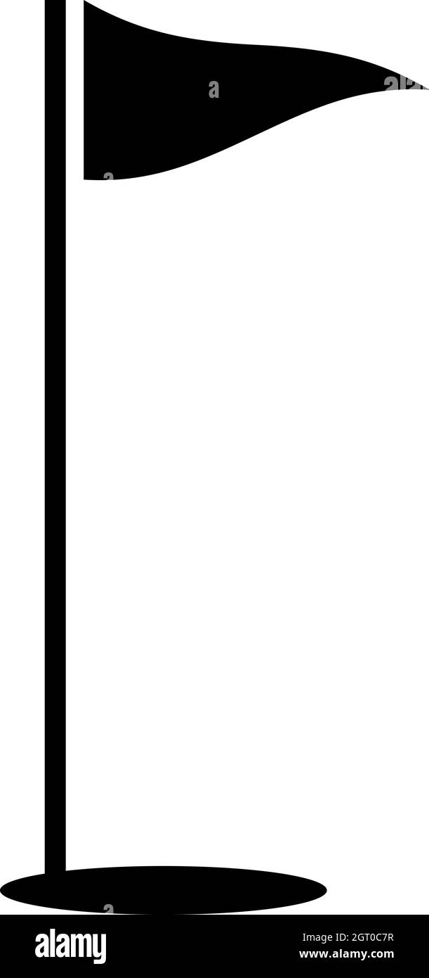 Flags of golf course icon, simple style Stock Vector Image & Art - Alamy