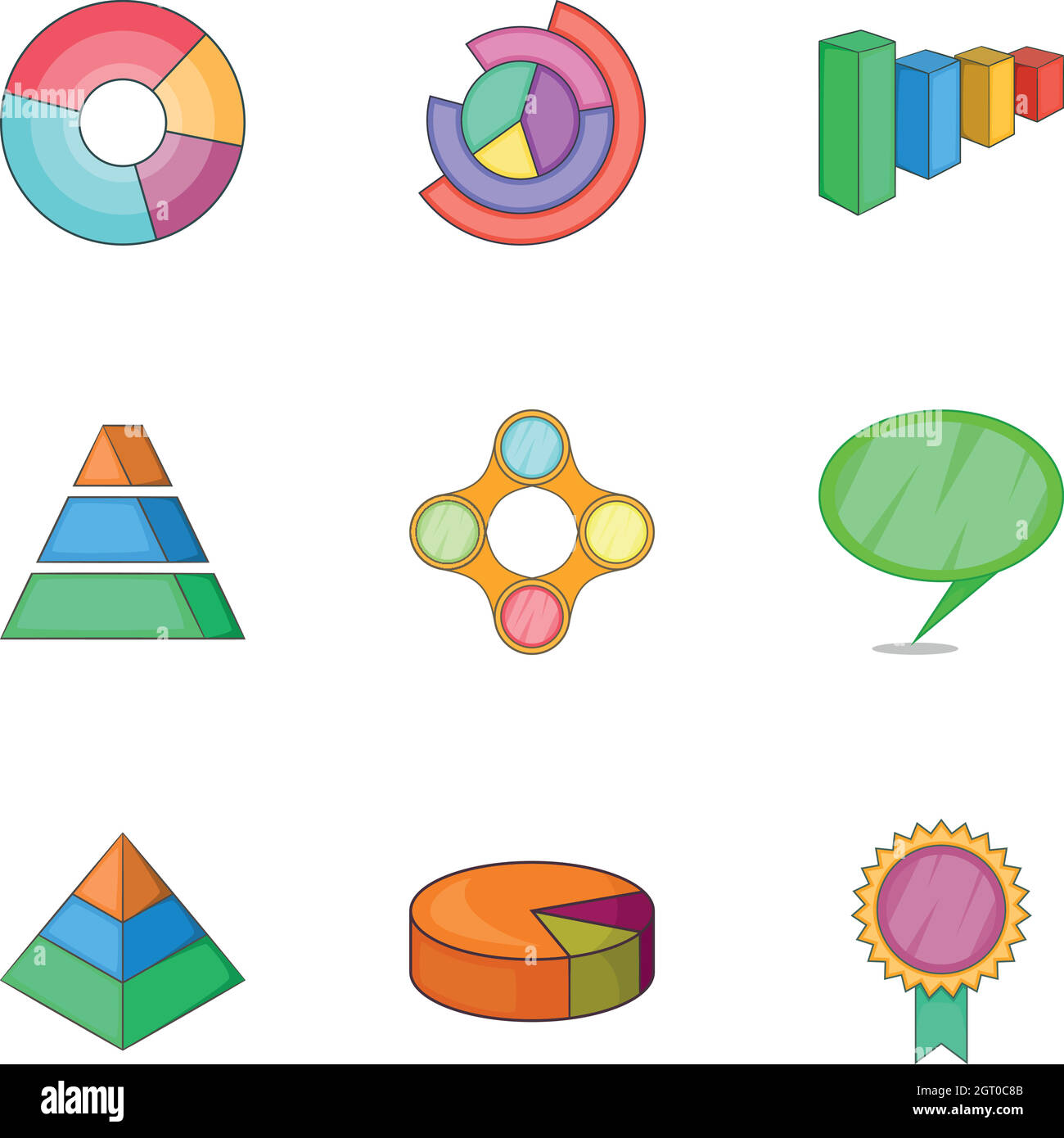 Diagram icon sign set hi-res stock photography and images - Alamy