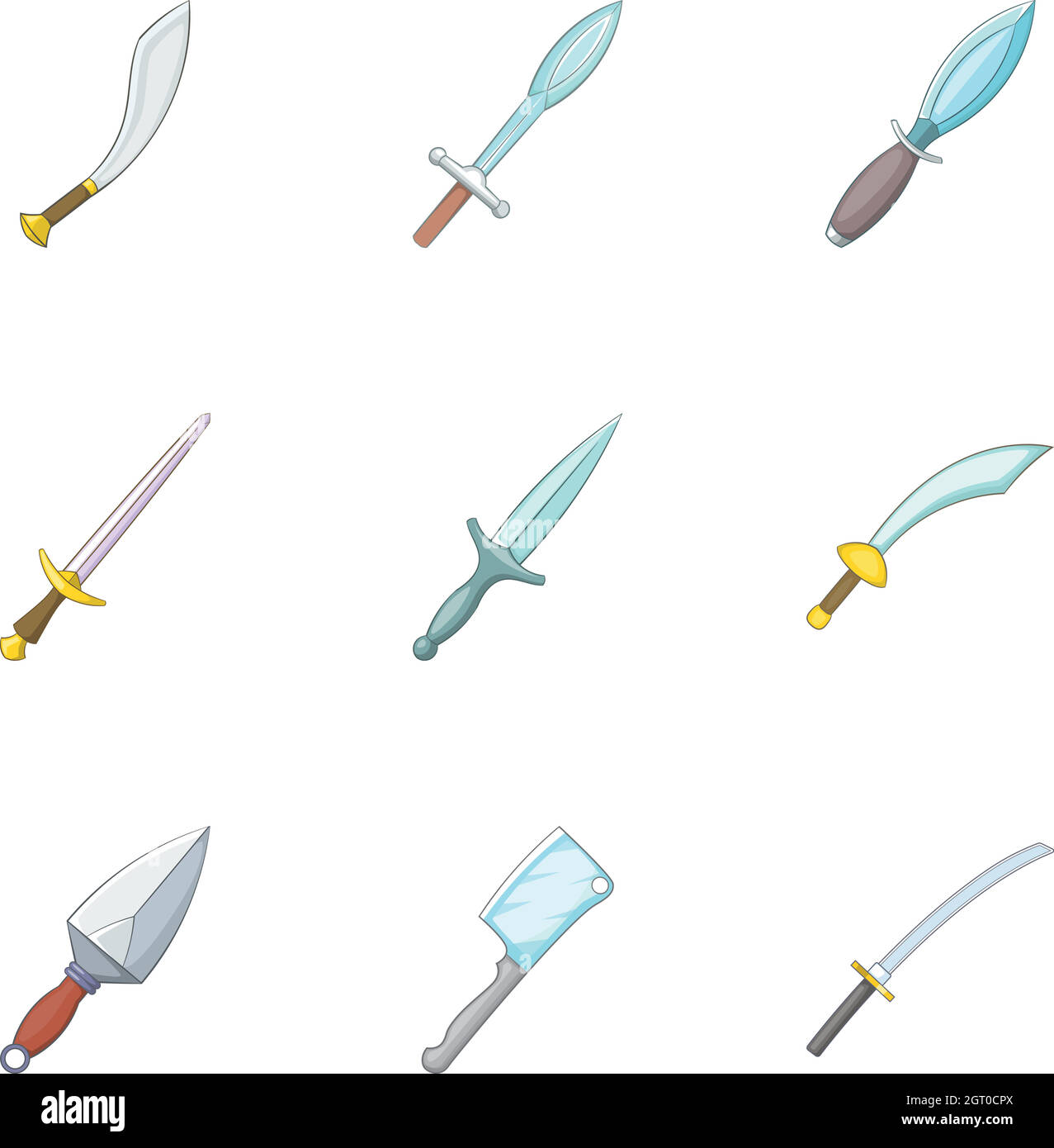 Military knife set cartoon hi-res stock photography and images - Alamy