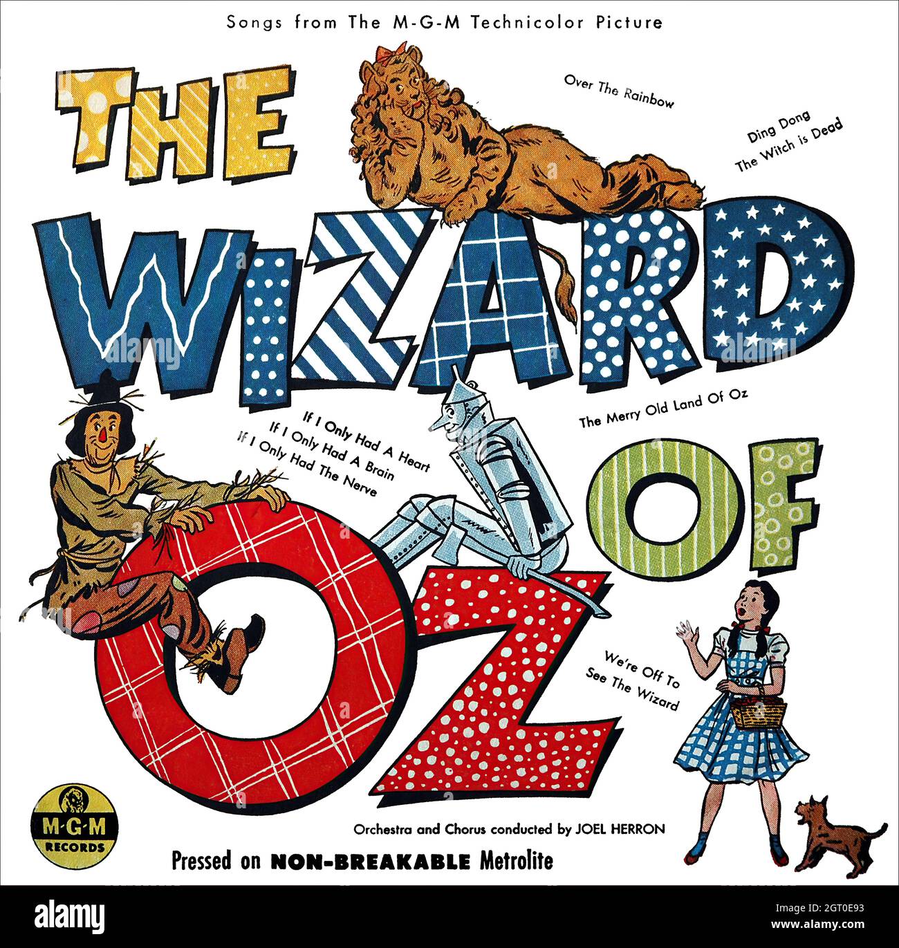 Songs from The Wizard of Oz 1950s - Vintage vinyl 78 rpm record Stock ...