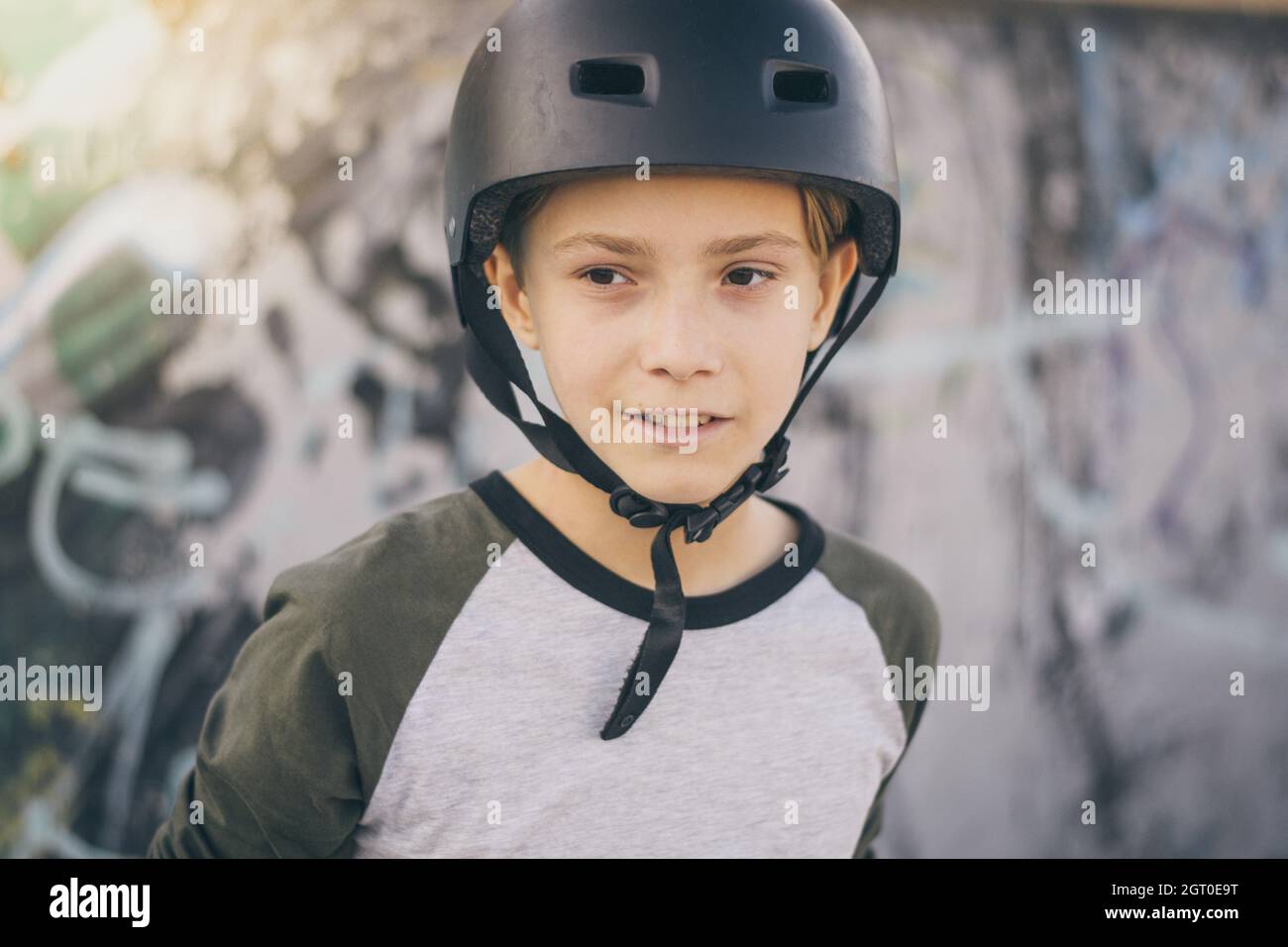 Both wearing crash helmets hi-res stock photography and images - Alamy