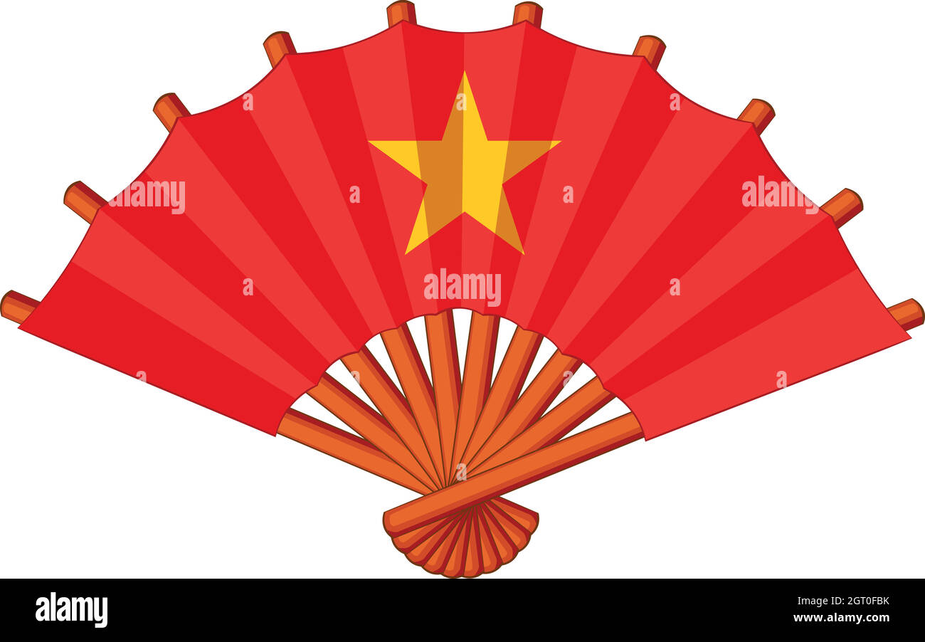 Fan with gold star icon, cartoon style Stock Vector Image & Art - Alamy
