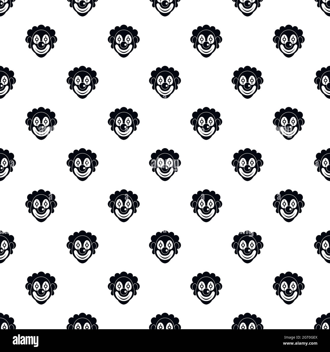 Clown black pattern circus Stock Vector Images - Alamy