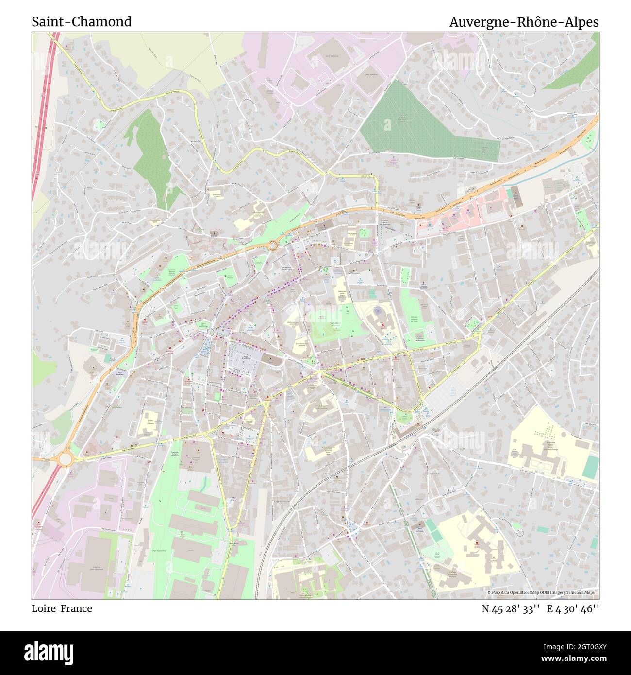 Saint chamond map Cut Out Stock Images & Pictures - Alamy