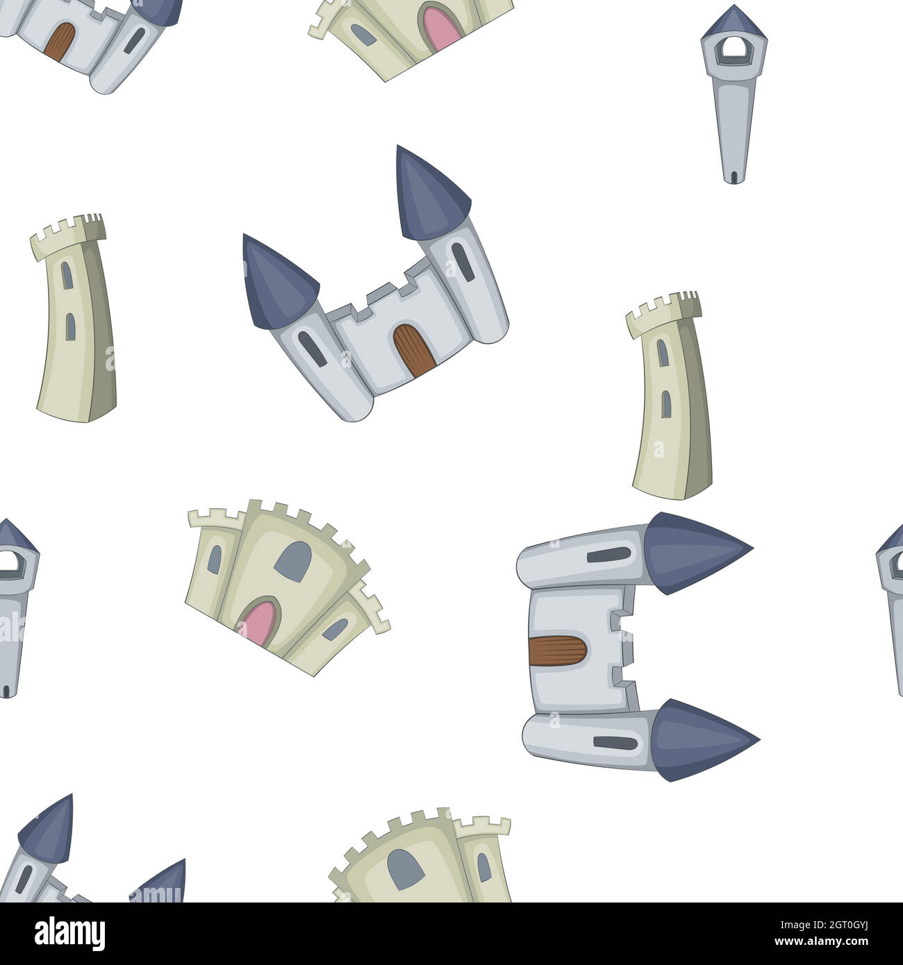 Ancient castle pattern, cartoon style Stock Vector Image & Art - Alamy
