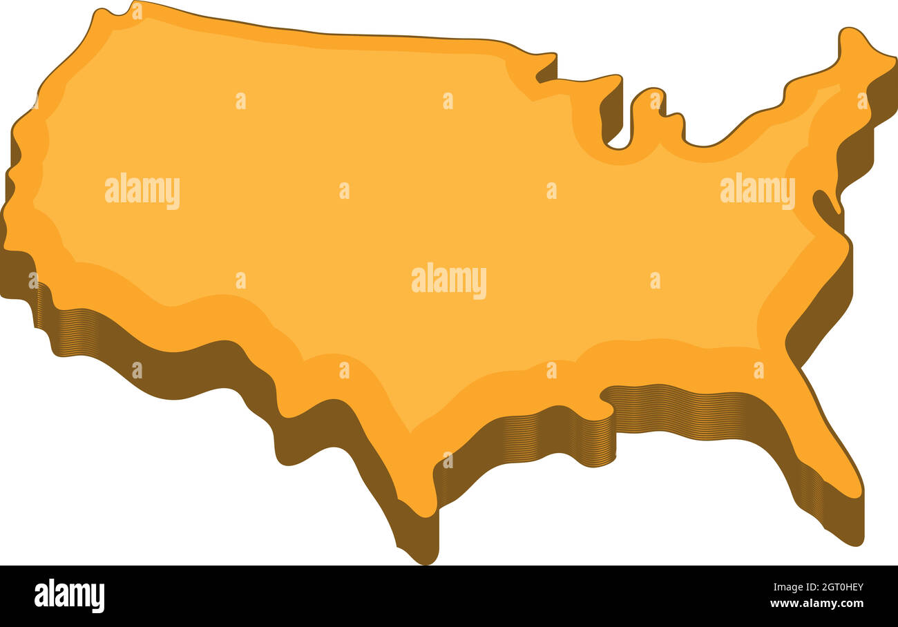 American map icon, cartoon style Stock Vector Image & Art - Alamy