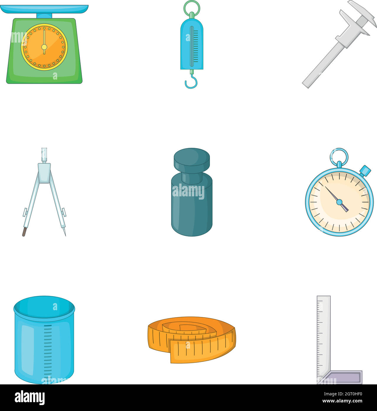 Measuring equipment icons set, cartoon style Stock Vector Image & Art ...