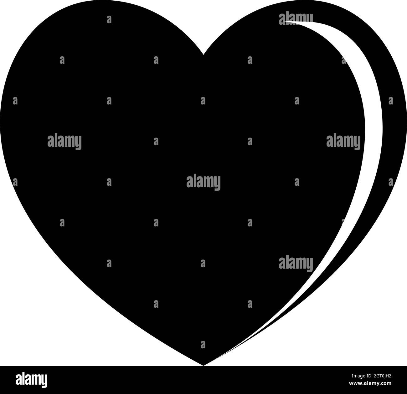 Simple romantic love heart Black and White Stock Photos & Images - Alamy