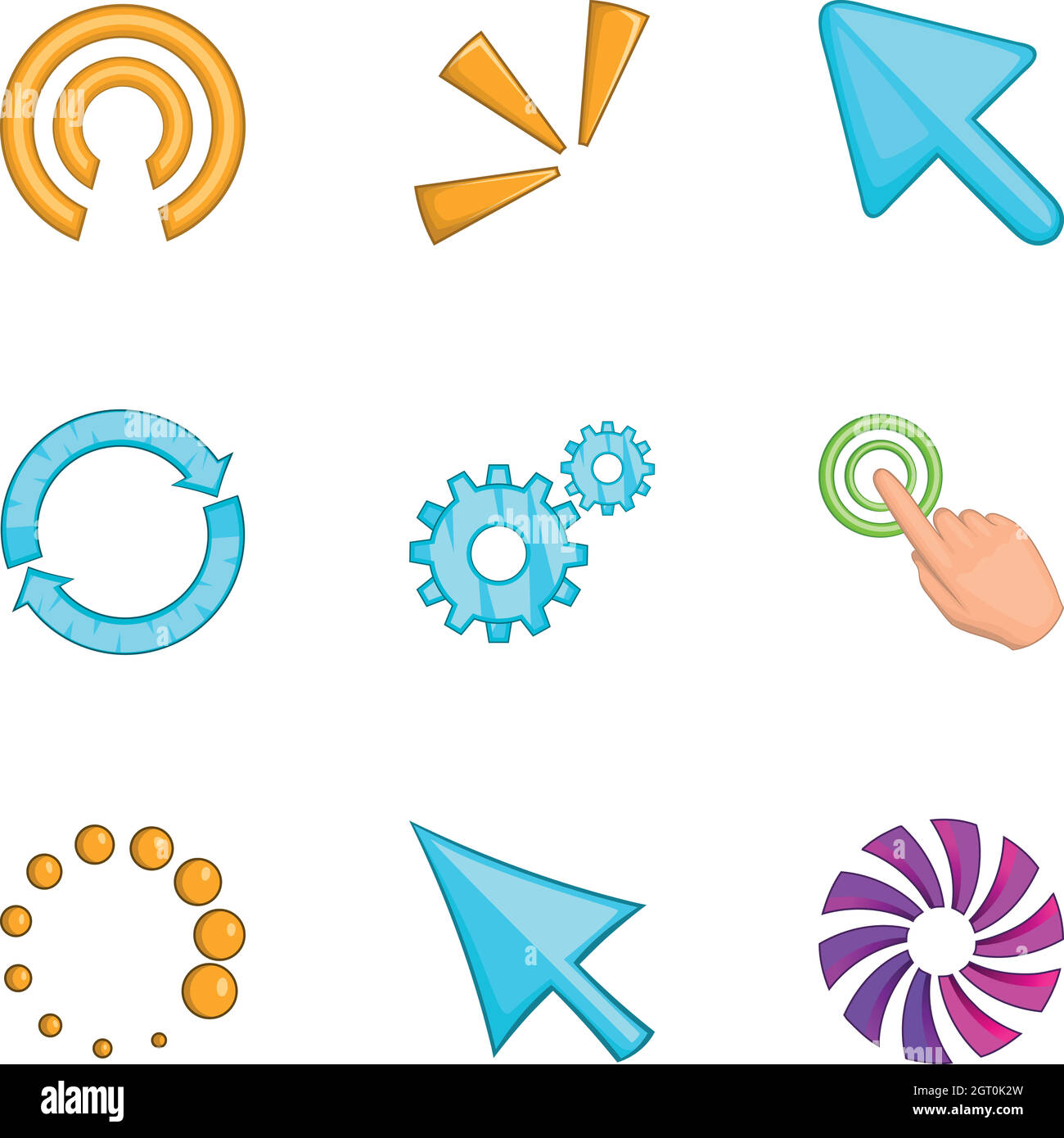 Pointer computer mouse icons set, cartoon style Stock Vector Image ...