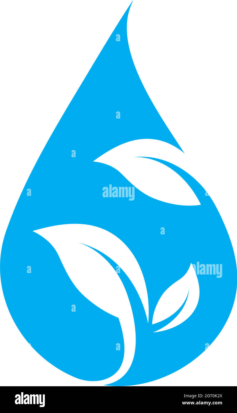 water drop leaf concept Logo Template vector illustration Stock Vector ...
