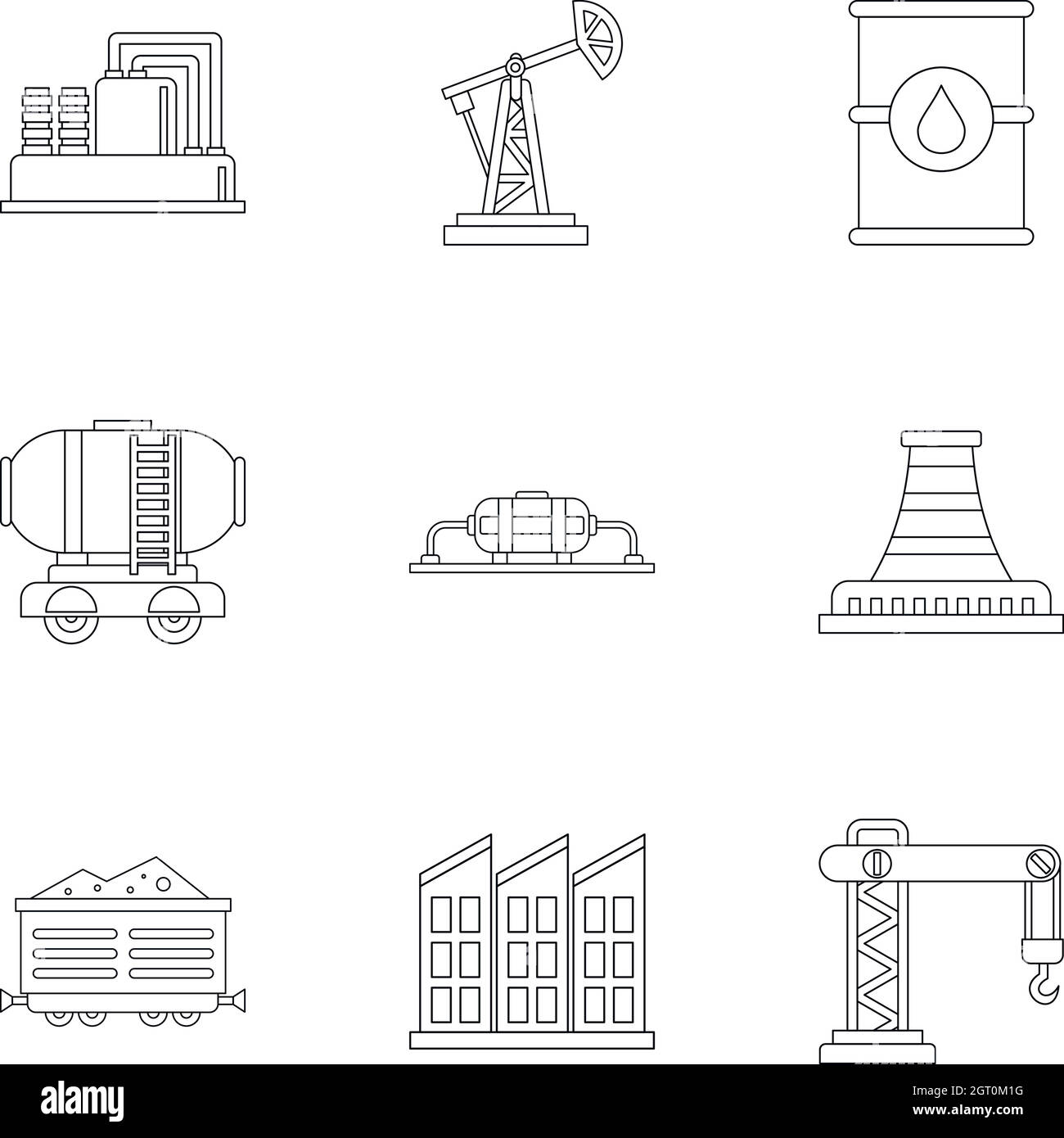 Oil icons set, outline style Stock Vector Image & Art - Alamy