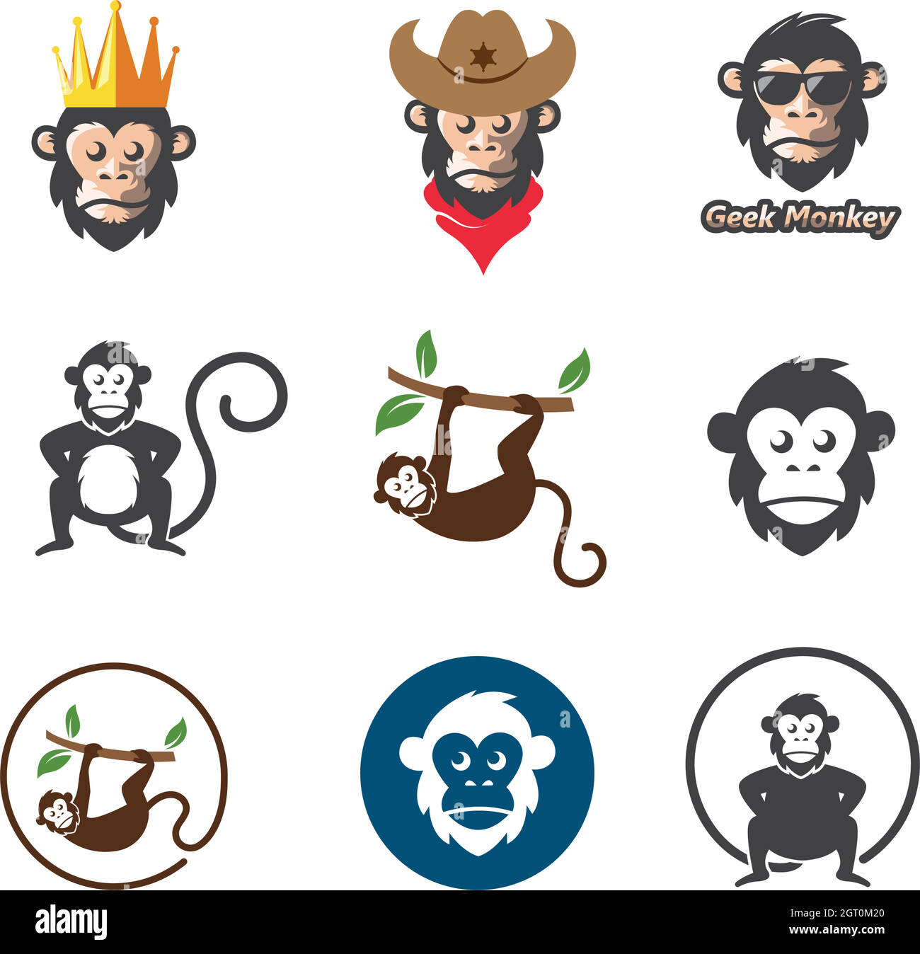 monkey vector icon logo illustration Stock Vector Image & Art - Alamy
