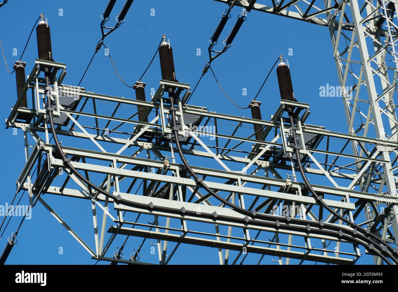 Structure used in electric power transmission hi-res stock photography ...