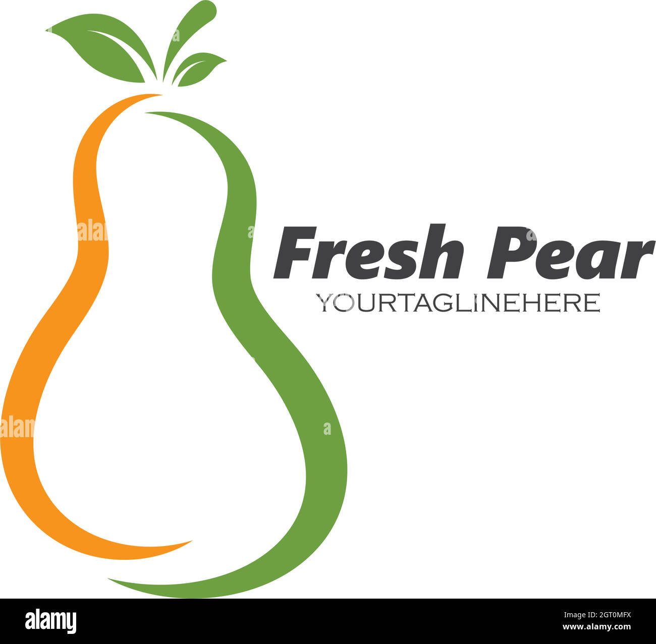 Pear fruit yellow fruits Stock Vector Images - Alamy