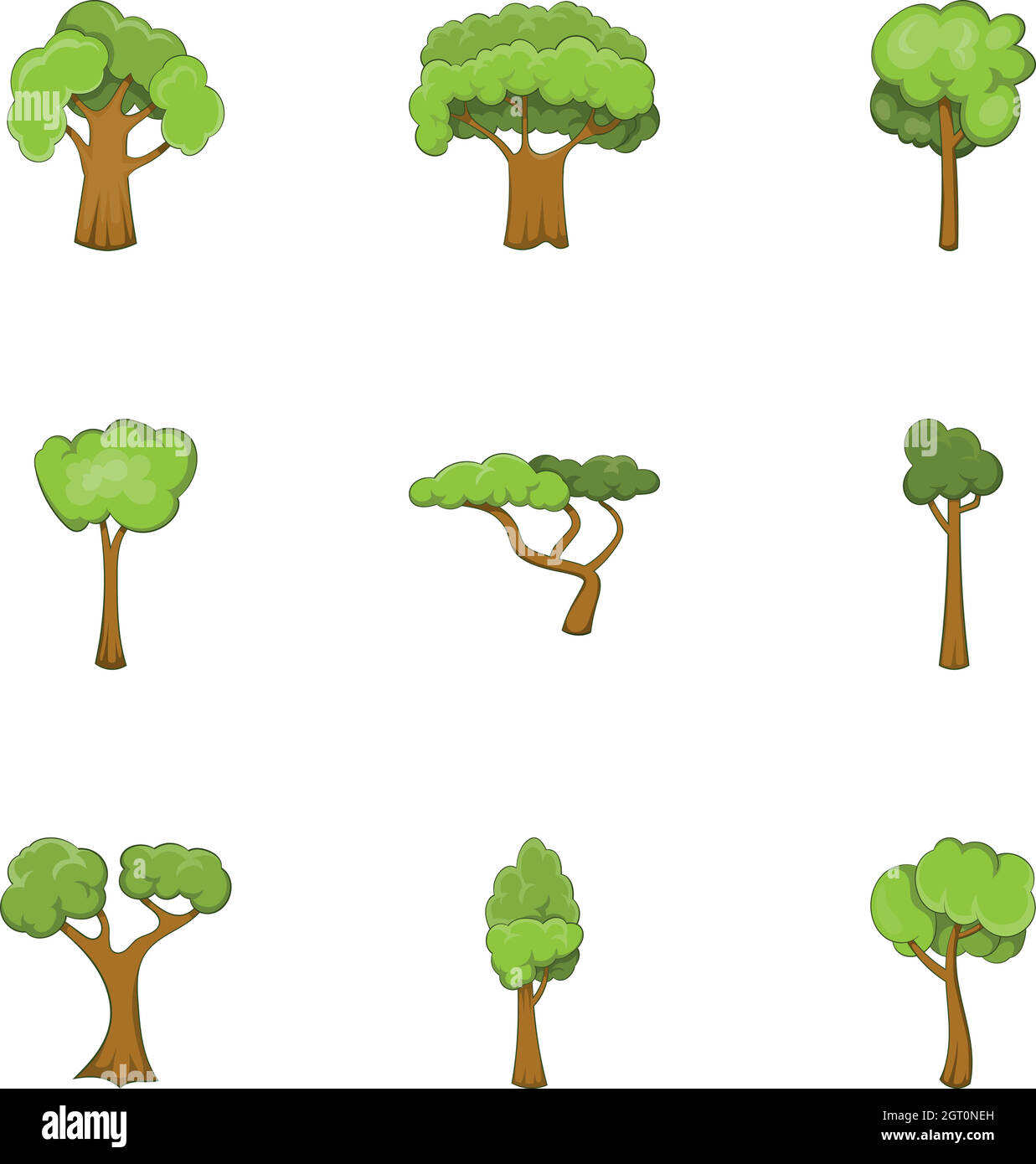 Green tree icons Stock Vector Images - Alamy