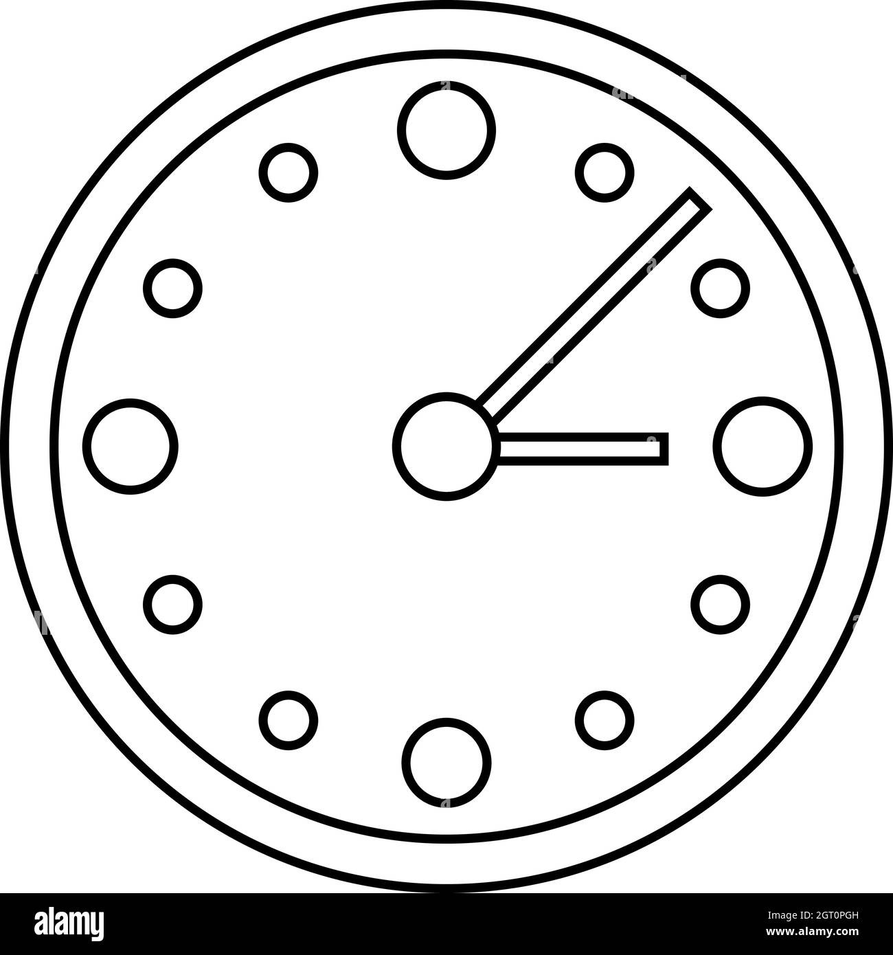 Big wall clock icon, outline style Stock Vector Image & Art - Alamy