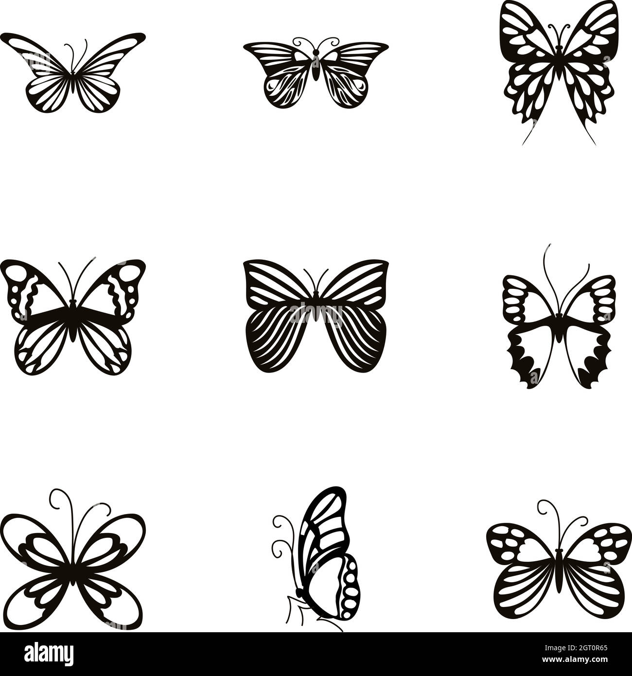 Butterflies open wings Stock Vector Images - Alamy