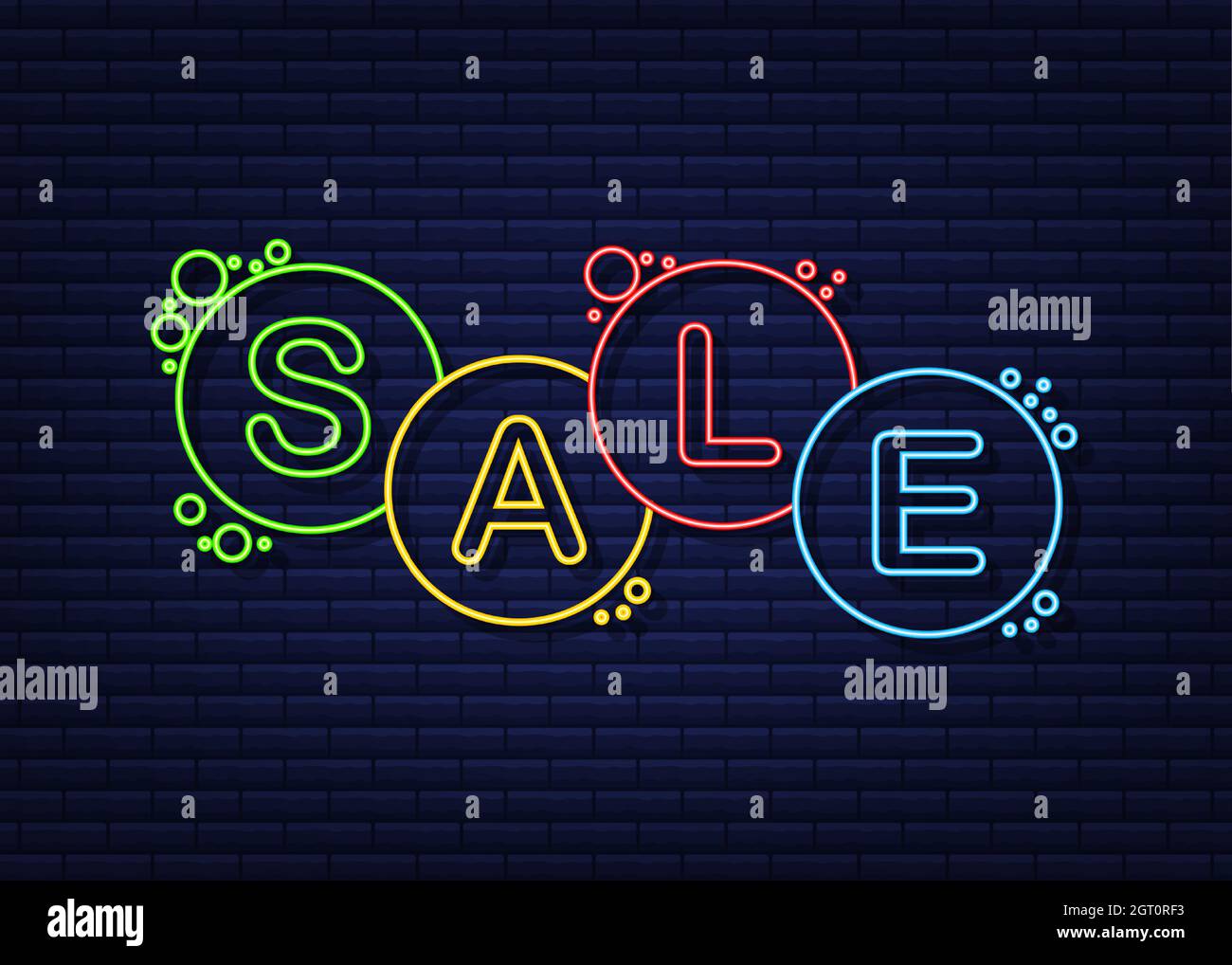 Neon speech bubbles with text Sale. Neon icon. Symbol, sticker tag ...