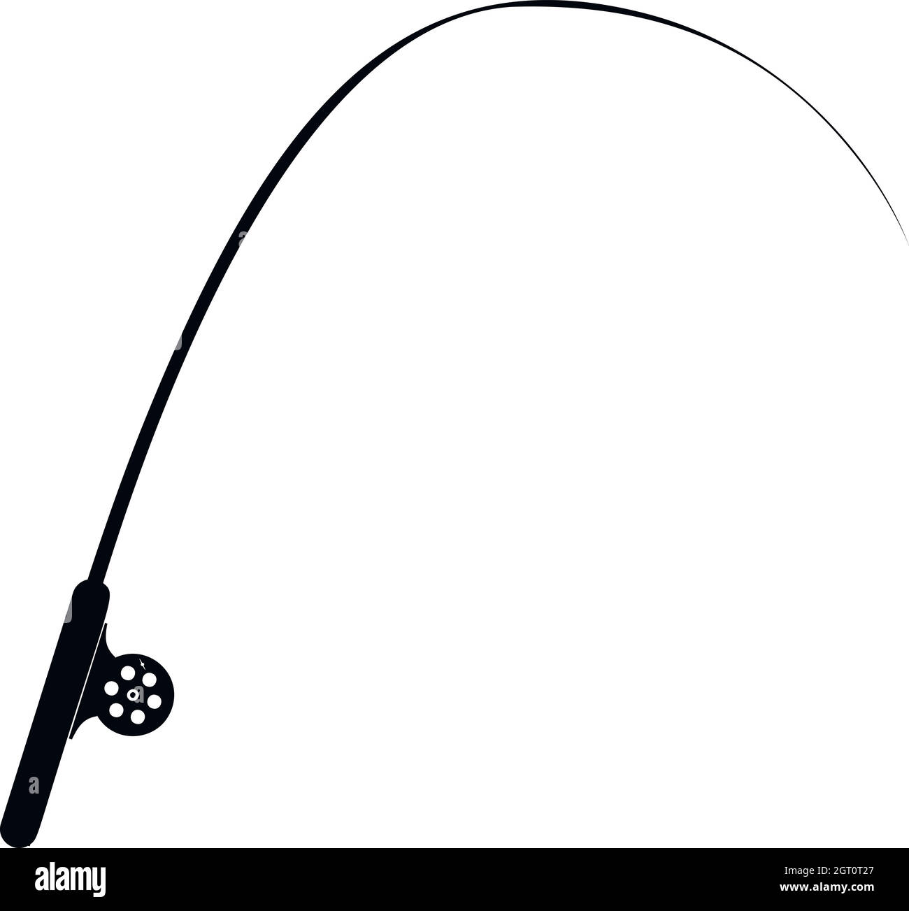 Fishing rod icon logo Stock Vector Images - Alamy