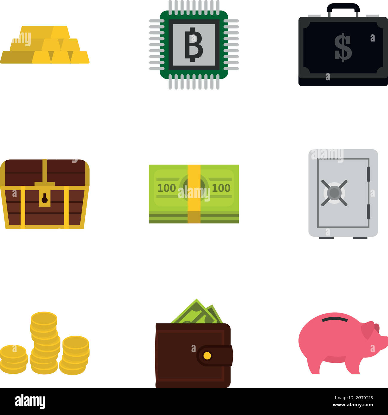 Box full of money Stock Vector Images - Alamy