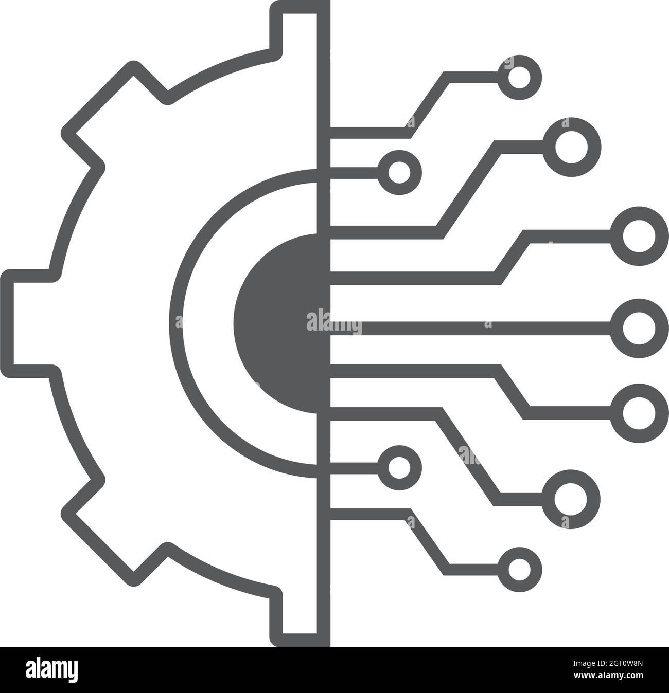gear and electronic circuit Stock Vector Image & Art - Alamy