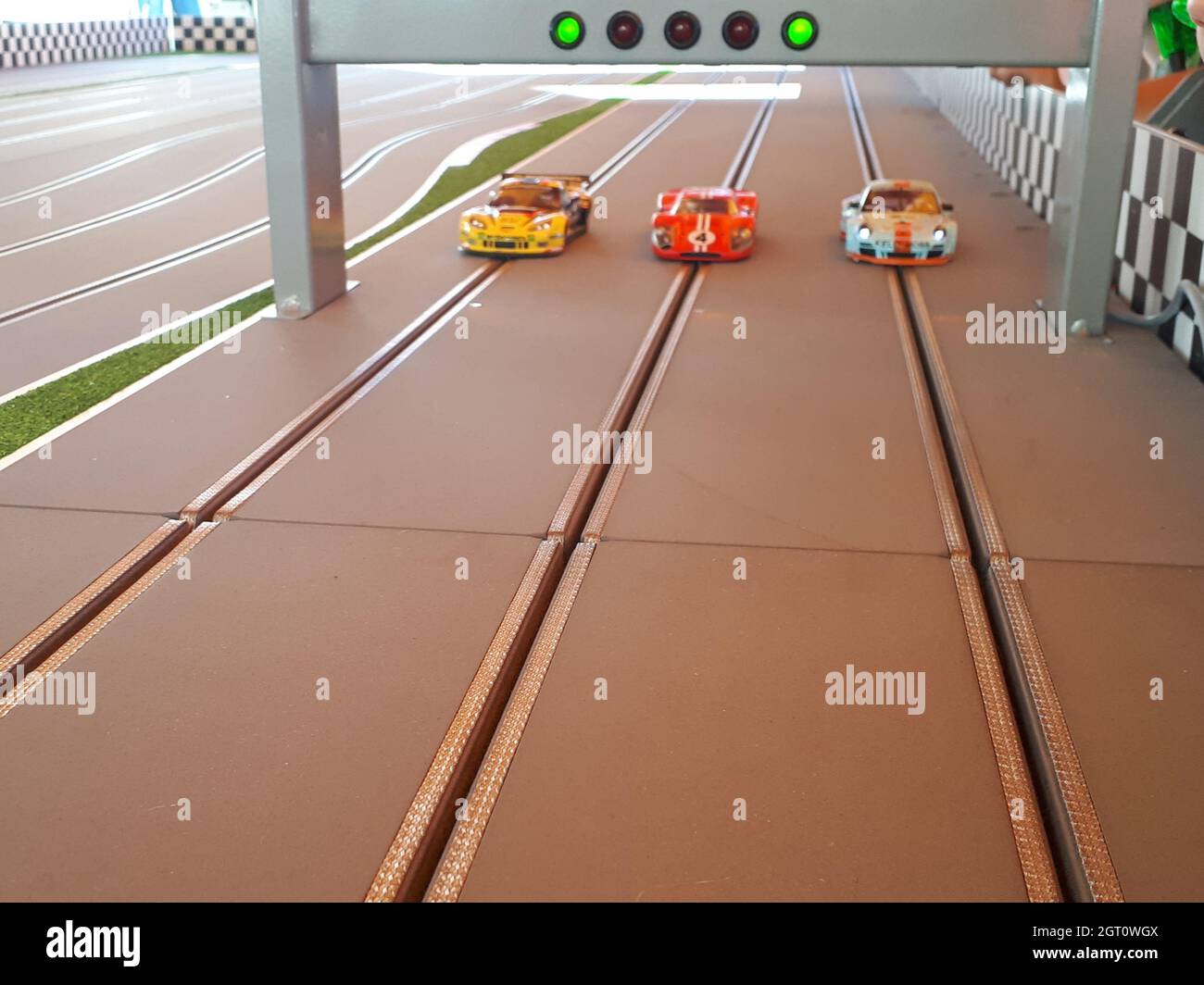 Toy car road lane hi-res stock photography and images - Alamy