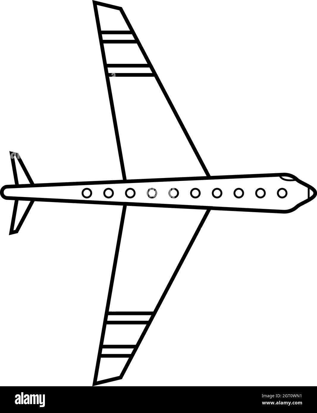 Aircraft plane line icon Black and White Stock Photos & Images - Alamy