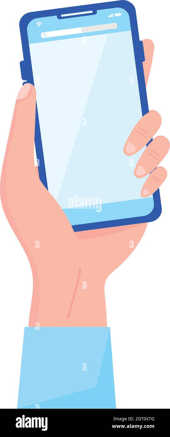 hand lifting smartphone Stock Vector Image & Art - Alamy