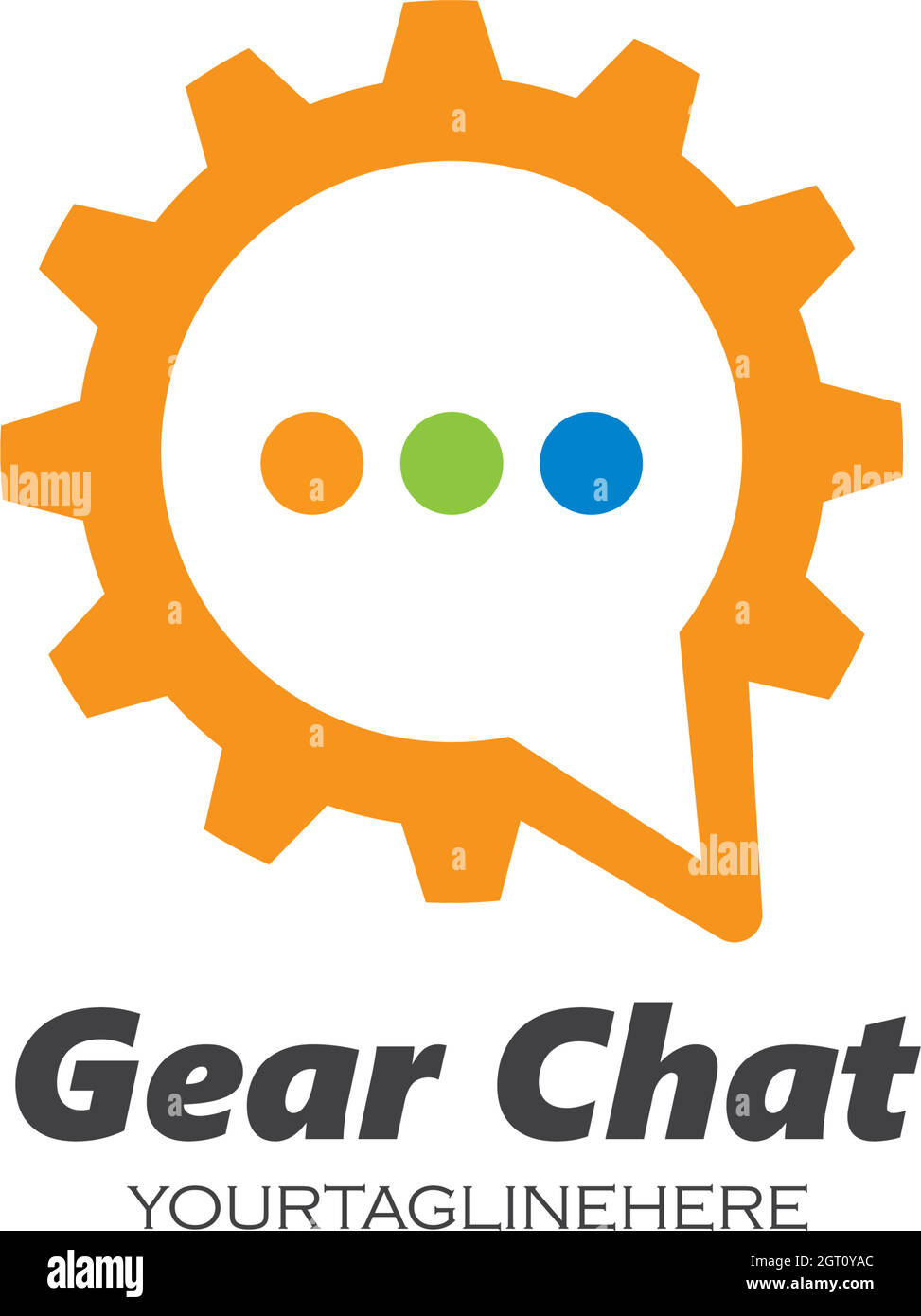 speech bubble gear concept logo icon vector Stock Vector Image & Art ...