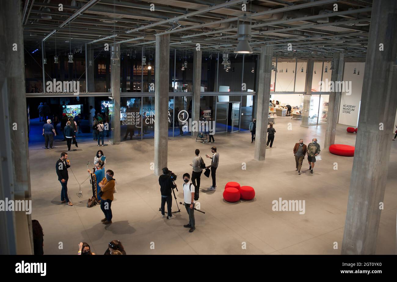 Main lobby of the Saban Building at the Academy Museum of Motion ...
