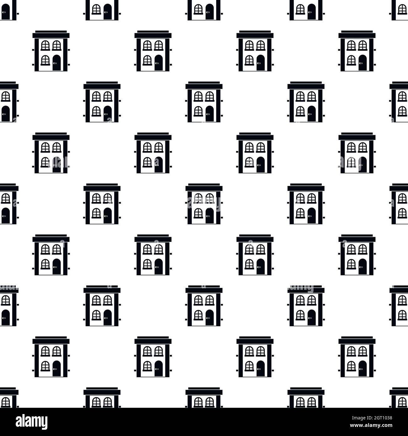 Two-storey residential house pattern, simple style Stock Vector Image ...
